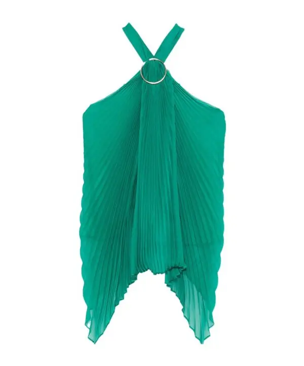 Max Mara Halter Neck Pleated Top - No