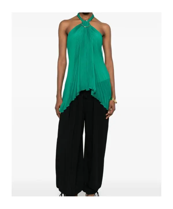 Max Mara Halter Neck Pleated Top - No