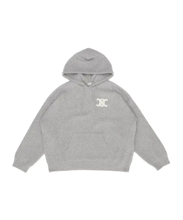 Celine Ribbed Wool Hooded Sweater