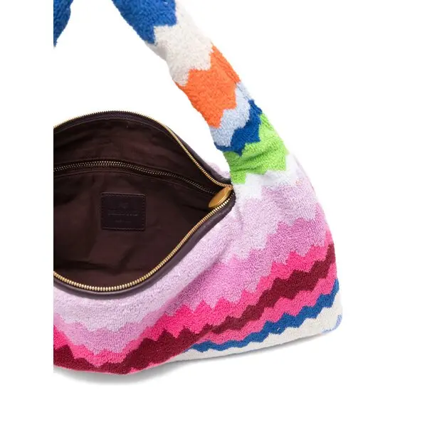Missoni Zigzag Patterned Zipped Tote Bag - Pink