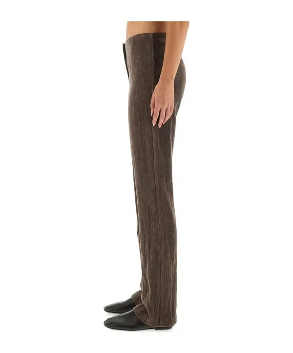 ALYSI Velvet Crinkle Slim Pants