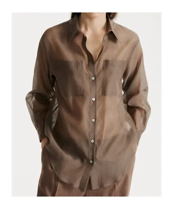 Marella Organza-feel Cotton And Silk Muslin Shirt