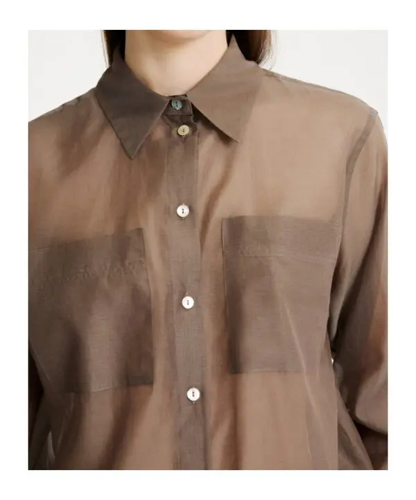 Marella Organza-feel Cotton And Silk Muslin Shirt