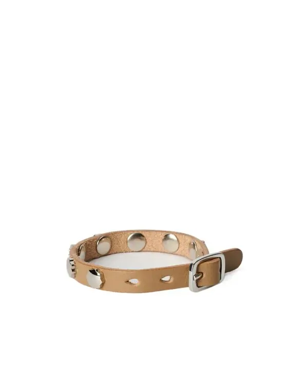 Our Legacy Bijoux Studded Leather Bracelet - Yellow