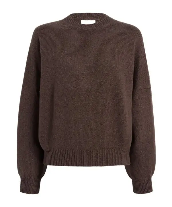 Khaite Crewneck Drop Shoulder Cashmere Jumper