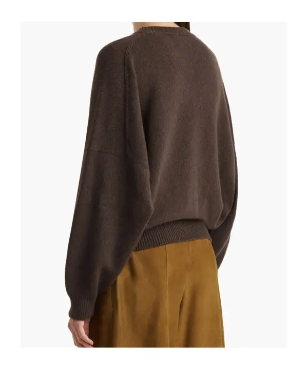 Khaite Crewneck Drop Shoulder Cashmere Jumper