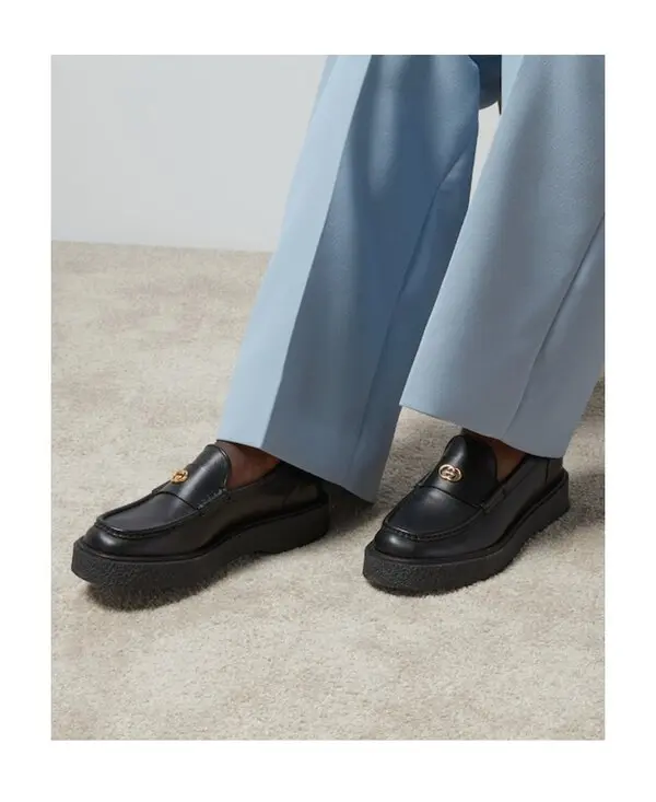 Gucci Logo Plaque Slip-on Loafers