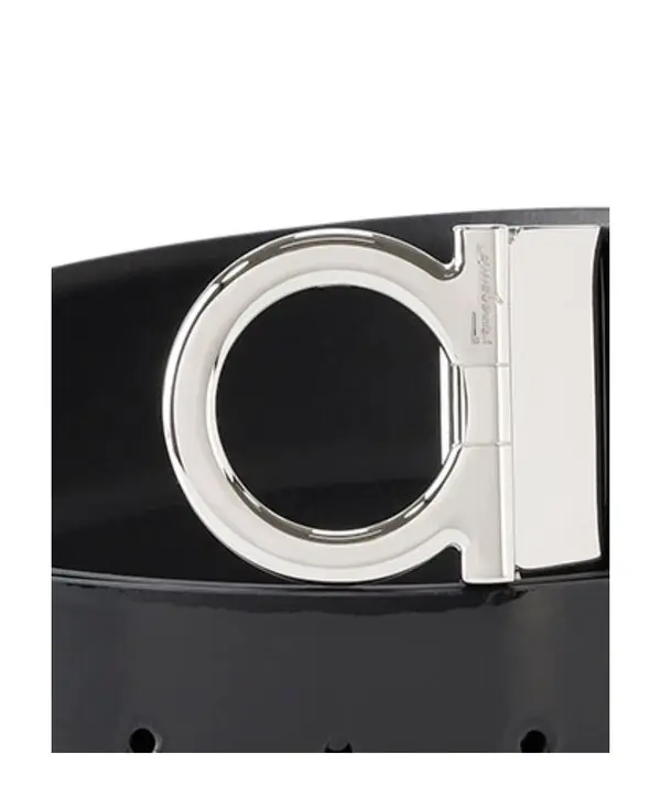 FERRAGAMO Gancini Buckle Leather Belt