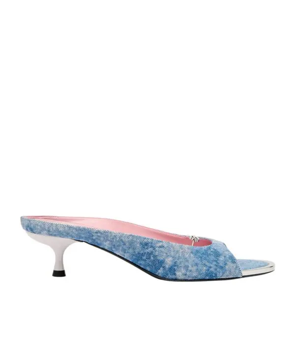 DIESEL® Jacquard Kitten-heel Mules