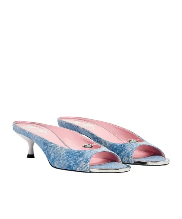 DIESEL® Jacquard Kitten-heel Mules