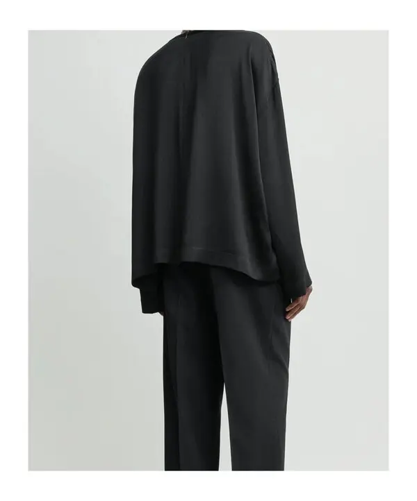 TOTEME Boxy Satin Top - Black