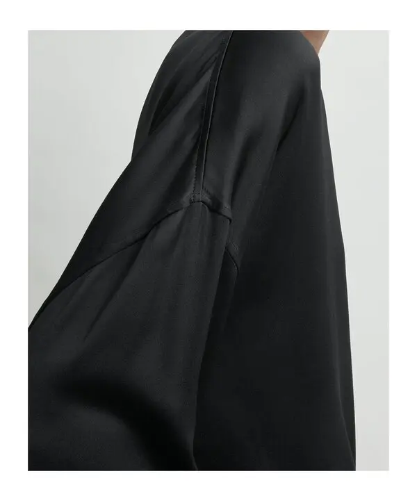 TOTEME Boxy Satin Top - Black