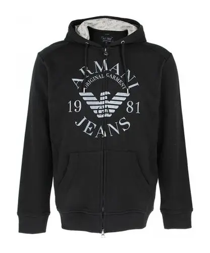Emporio Armani Hooded Hoodie - Black