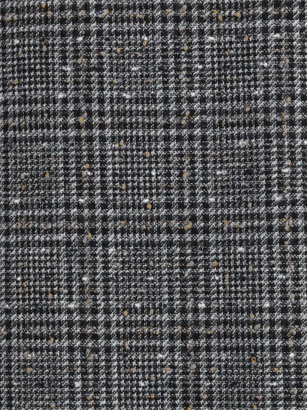 Fendi Checked Tweed Midi Skirt