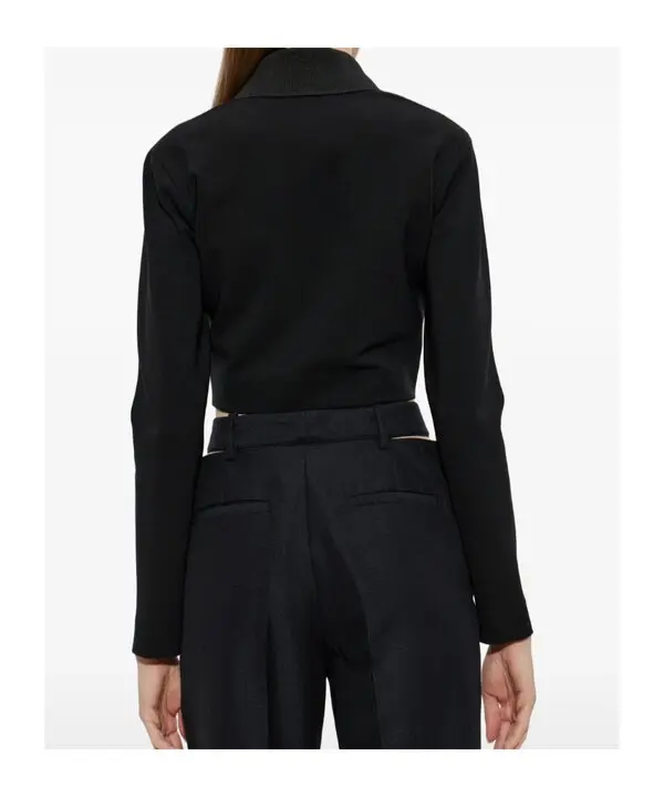 JIL SANDER Cropped Zip Jacket - Black