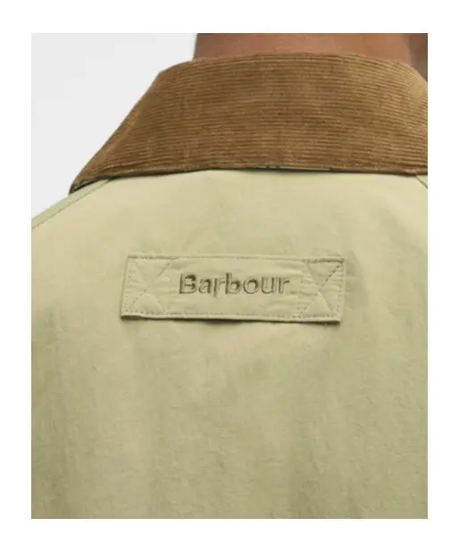 Barbour Icons Spey Jacket With Cord Collar And Embroidered Detail - Bleached Olive