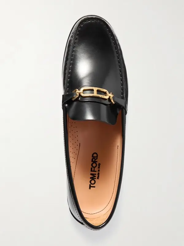 TOM FORD Embellished Leather Loafers
