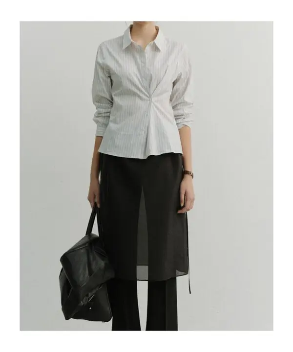 DUNST See-through Layering Midi Skirt