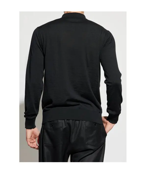 Dolce & Gabbana Dolce Gabbana Knitted Long-sleeved Polo Shirt