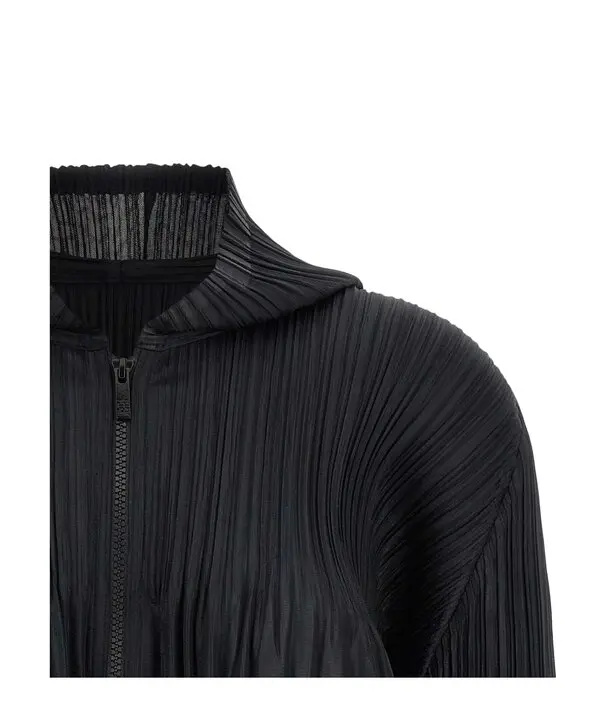 PLEATS PLEASE BY ISSEY MIYAKE Hooded Zip-up Cardigan
