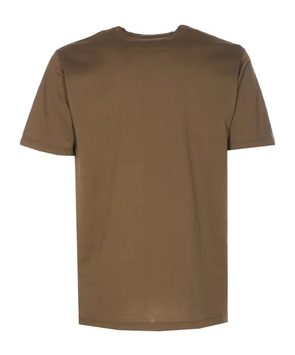 C.P. COMPANY Gasato Short Sleeved Logo Jersey T-shirt - Brown