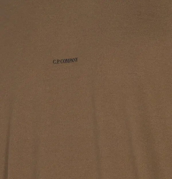 C.P. COMPANY Gasato Short Sleeved Logo Jersey T-shirt - Brown