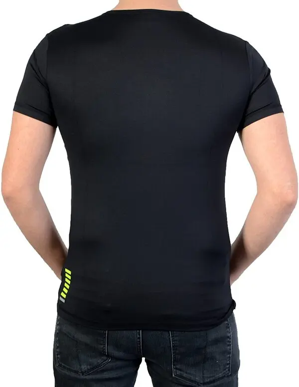 EA7 Logo T-shirt With Round Neck - Black