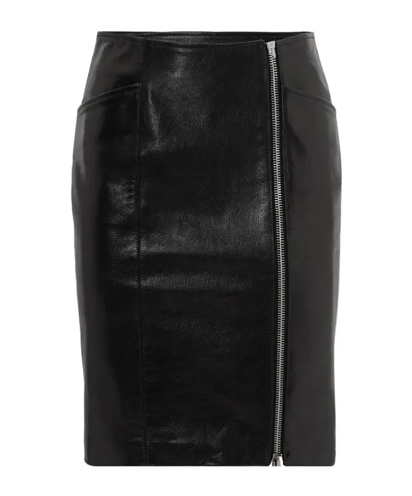 TOM FORD Panelled Leather Mini Skirt - Black