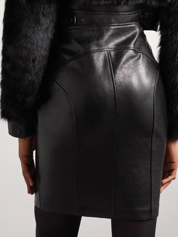 TOM FORD Panelled Leather Mini Skirt