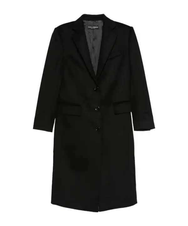 Dolce & Gabbana Single-breasted Tailored Coat - Black