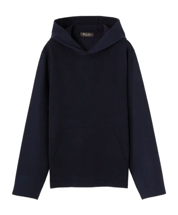 Loro Piana Breia Hooded Sweater - Light Blue Navy