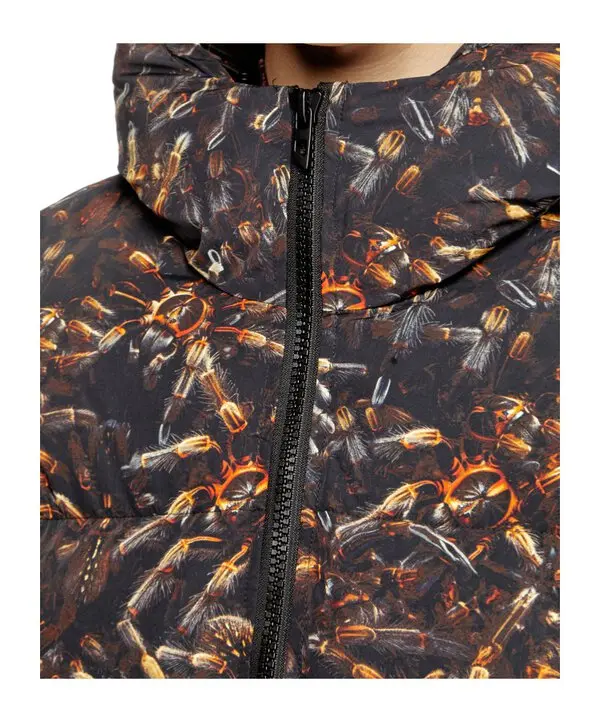 DIESEL® W-spider" Hooded Puffer Jacket - Black/brown