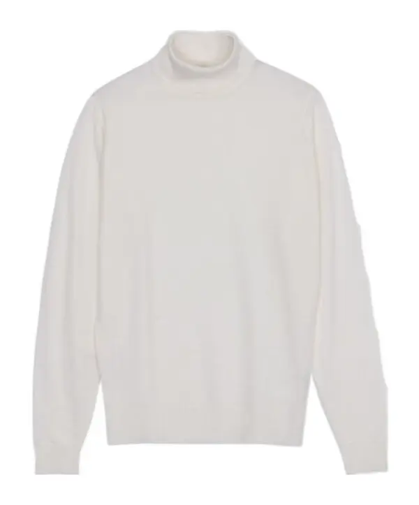 John Smedley Cherwell Roll Neck Jumper - White