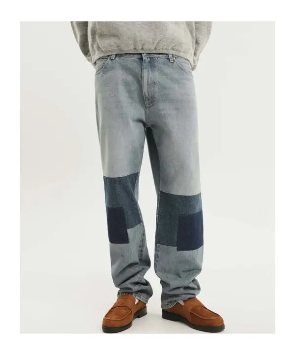 1989 STUDIO Patchwork Straight-leg Jeans - Light Blue