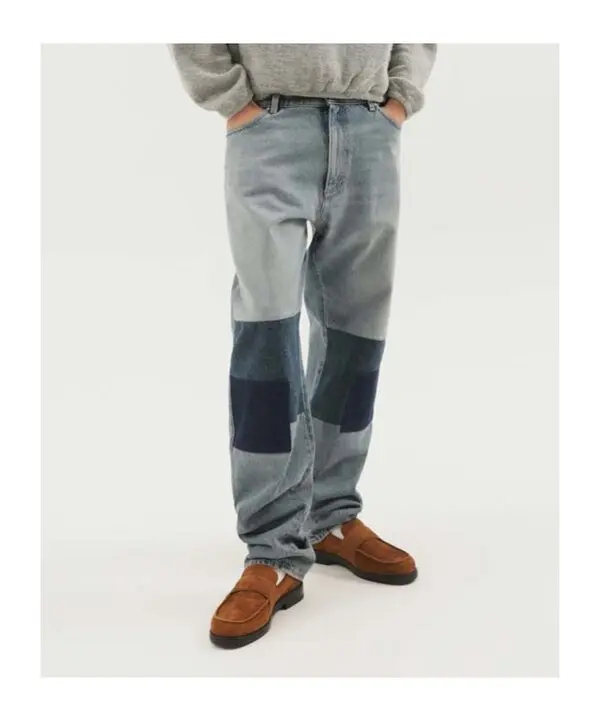1989 STUDIO Patchwork Straight-leg Jeans - Light Blue