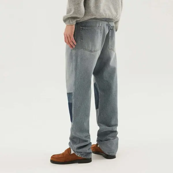 1989 STUDIO Patchwork Straight-leg Jeans - Light Blue
