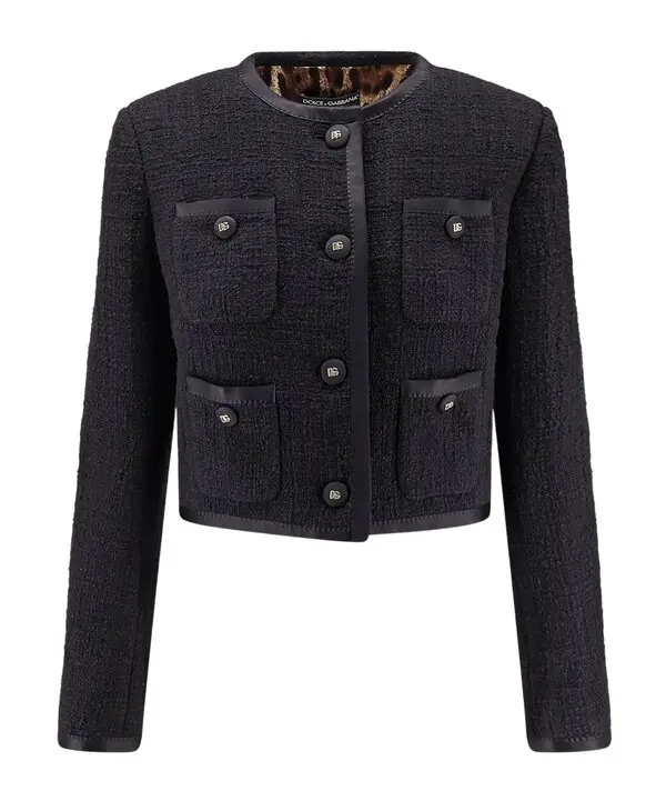 Dolce & Gabbana Dg Button Detailed Cropped Jacket