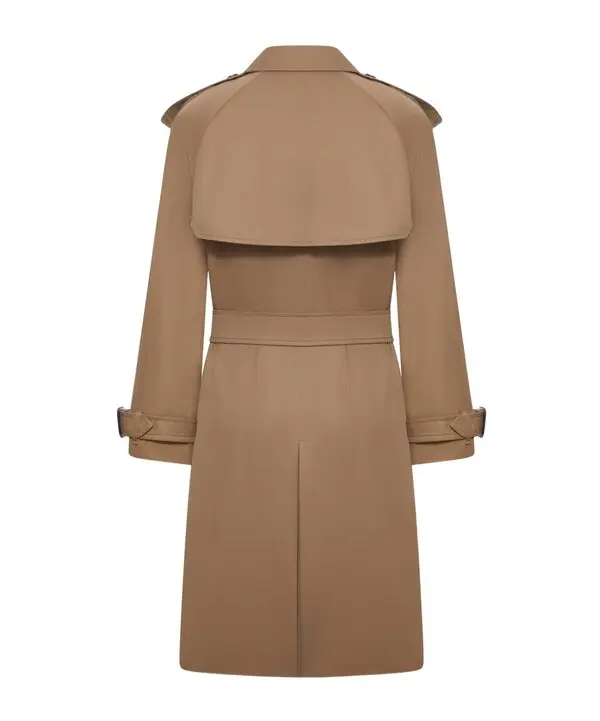 Burberry Double Breasted Belted Trench Coat - Brown