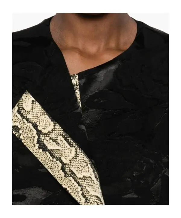 Dries Van Noten Long Sleeve Graphic Pattern Coat
