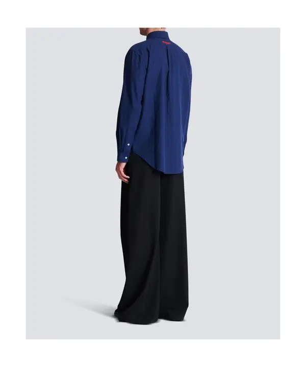 Balmain College Emblem Long-sleeve Shirt