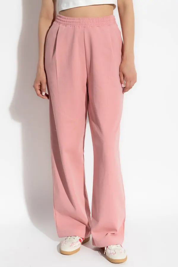 PANGAIA Wide Leg Track Pants With Elastic Waistband - Pink