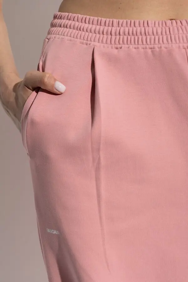 PANGAIA Wide Leg Track Pants With Elastic Waistband - Pink