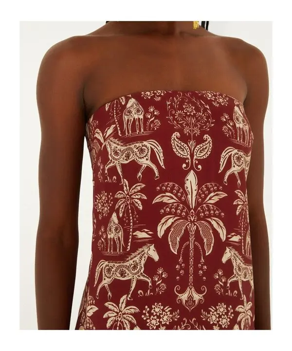 Farm Rio Haras Off-shoulder Tiered Maxi Dress