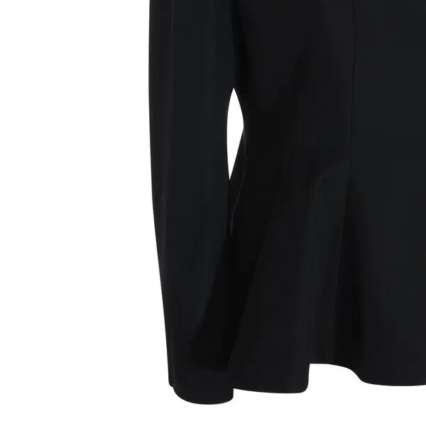 Fendi Grain De Poudre Wool Peplum Blazer