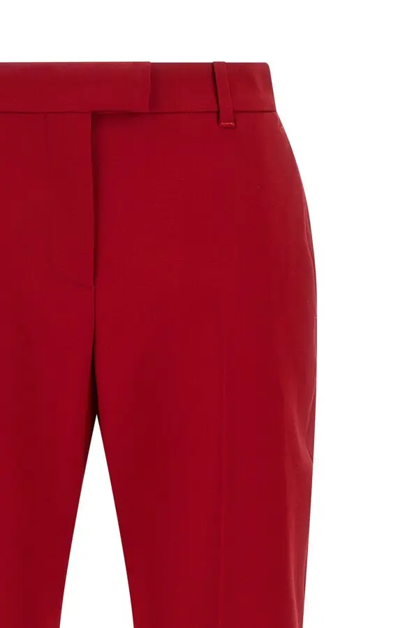 Alexander McQueen Gabardine Tailored Trousers - Red