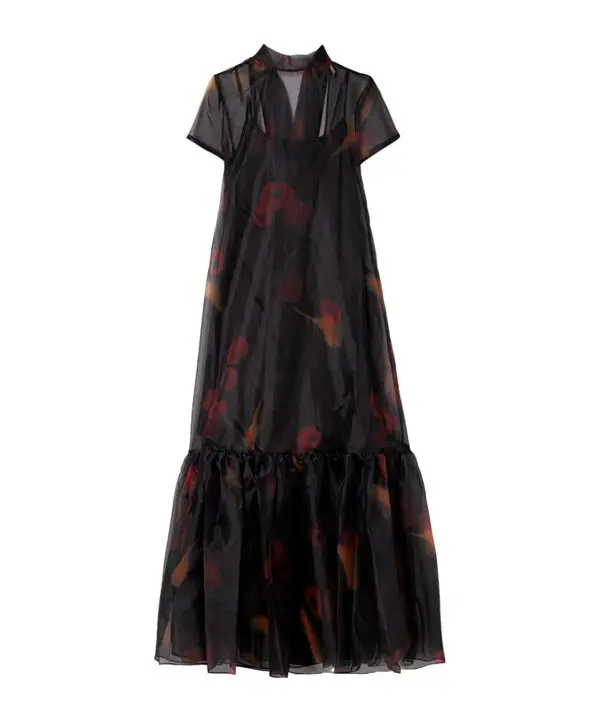 Staud Calluna Print Dress - Black