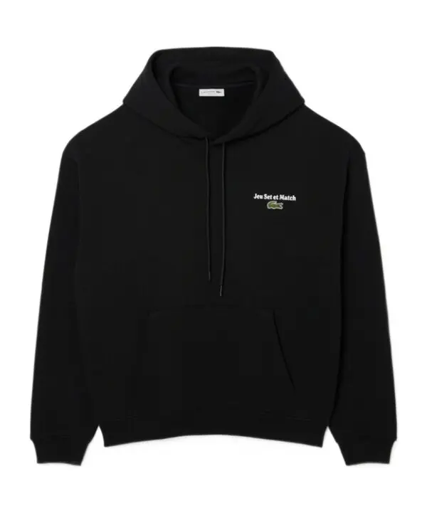 Lacoste Logo Printed Drawstring Hoodie