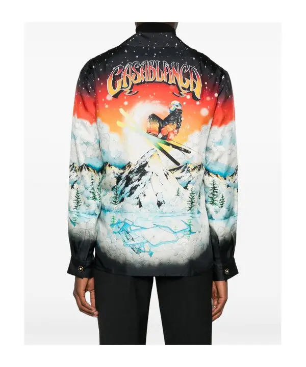 Casablanca Printed Long-sleeve Shirt