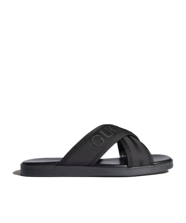 Gucci Jacquard Logo Slide Sandals