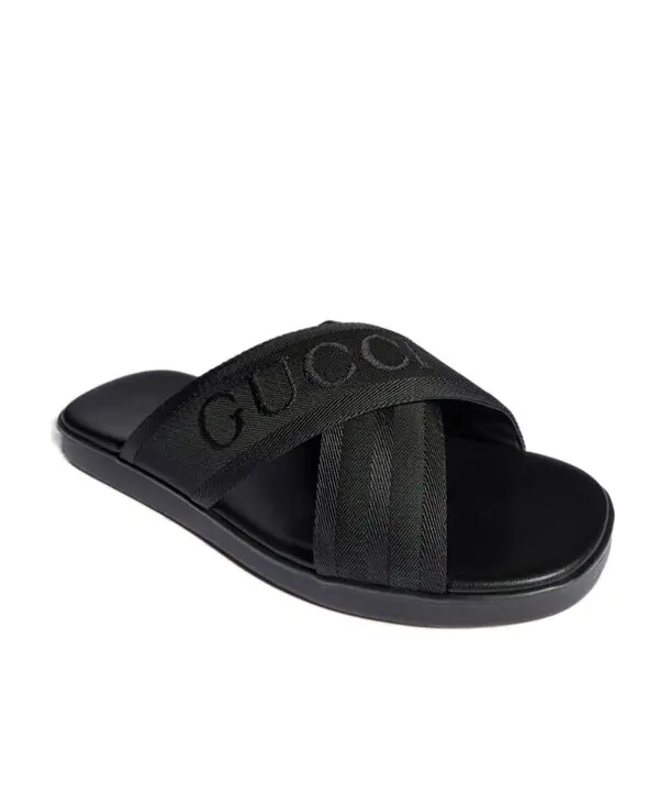 Gucci Jacquard Logo Slide Sandals